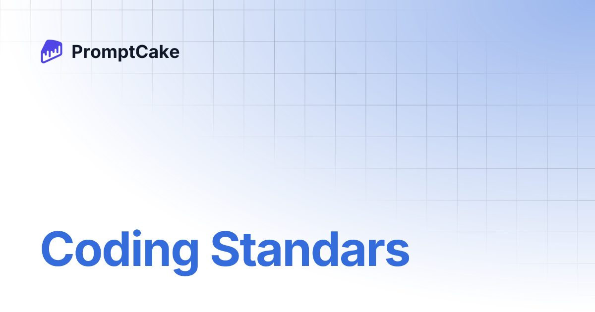 Coding Standars | PromptCake